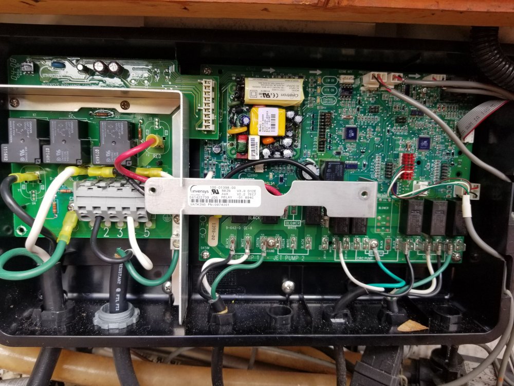 Hot Springs flashing green LIM OK light and clicking sound - Portable ...