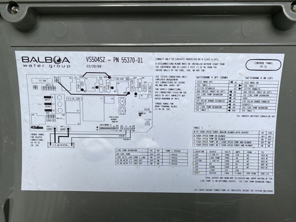 Balboa vs504sz - pump 1 runs only on low speed - Portable Hot Tubs & Spas - Pool and Spa Forum