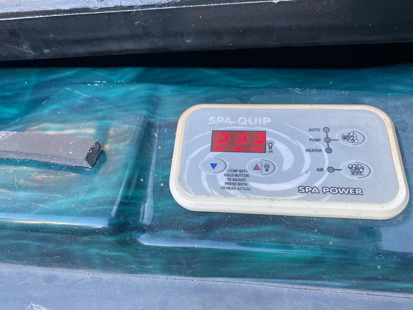 Spa quip display screen showing 222? - Portable Hot Tubs & Spas - Pool ...