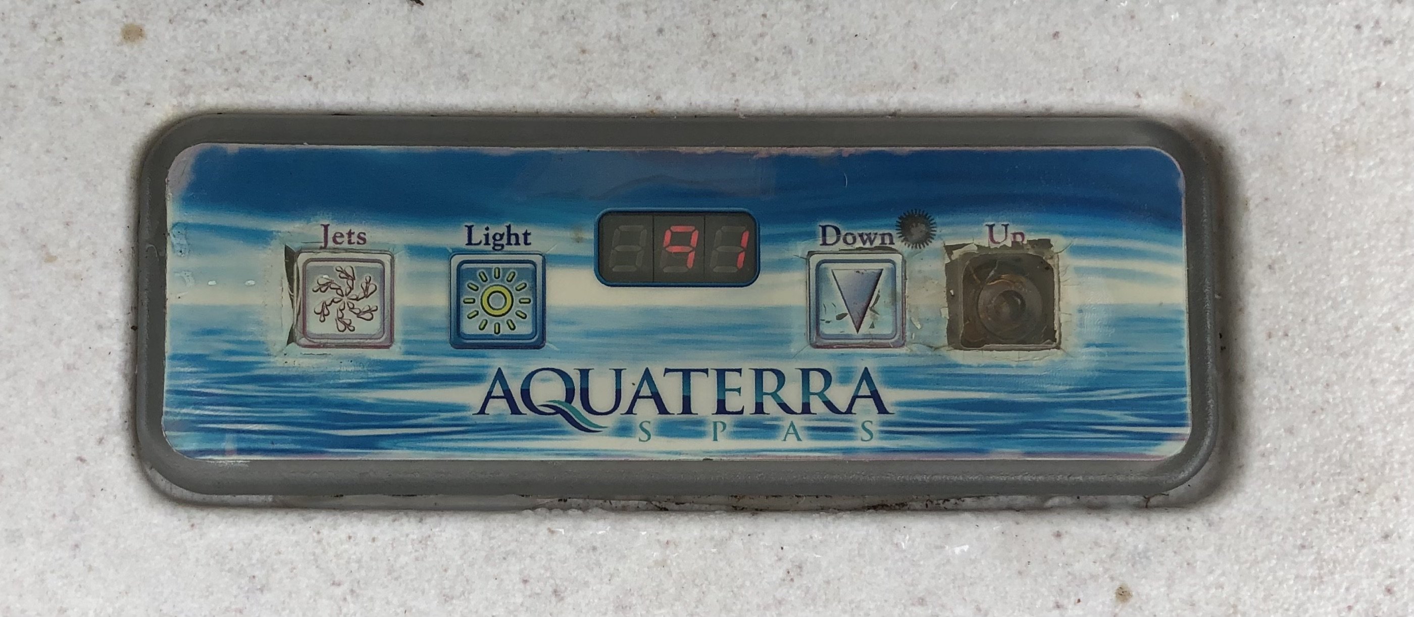 Replacement Overlay Decal for Aquaterra Spa Touchpad Controls ...