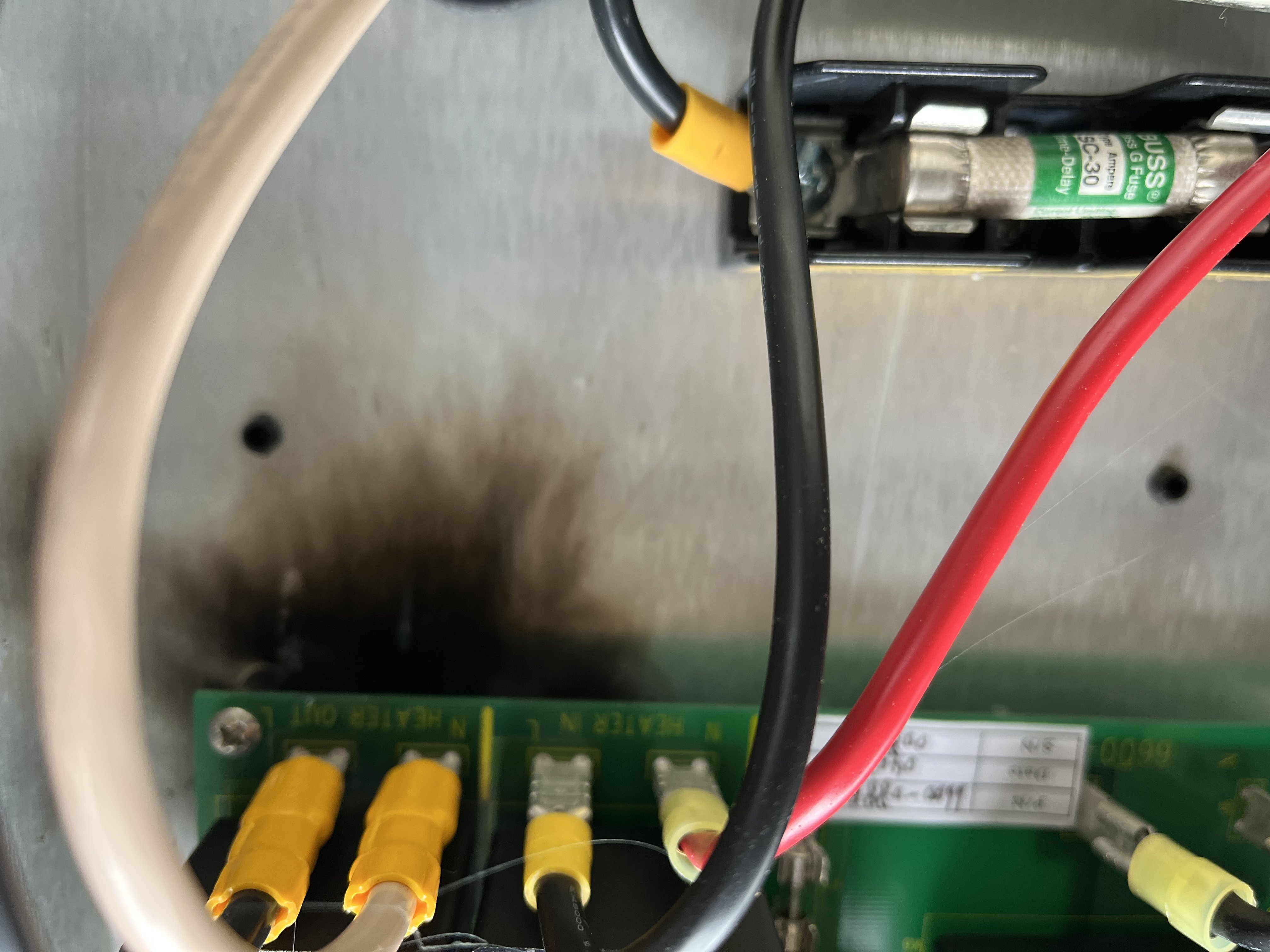 Jacuzzi J345 not heating with burnt mark behind circuit board ...