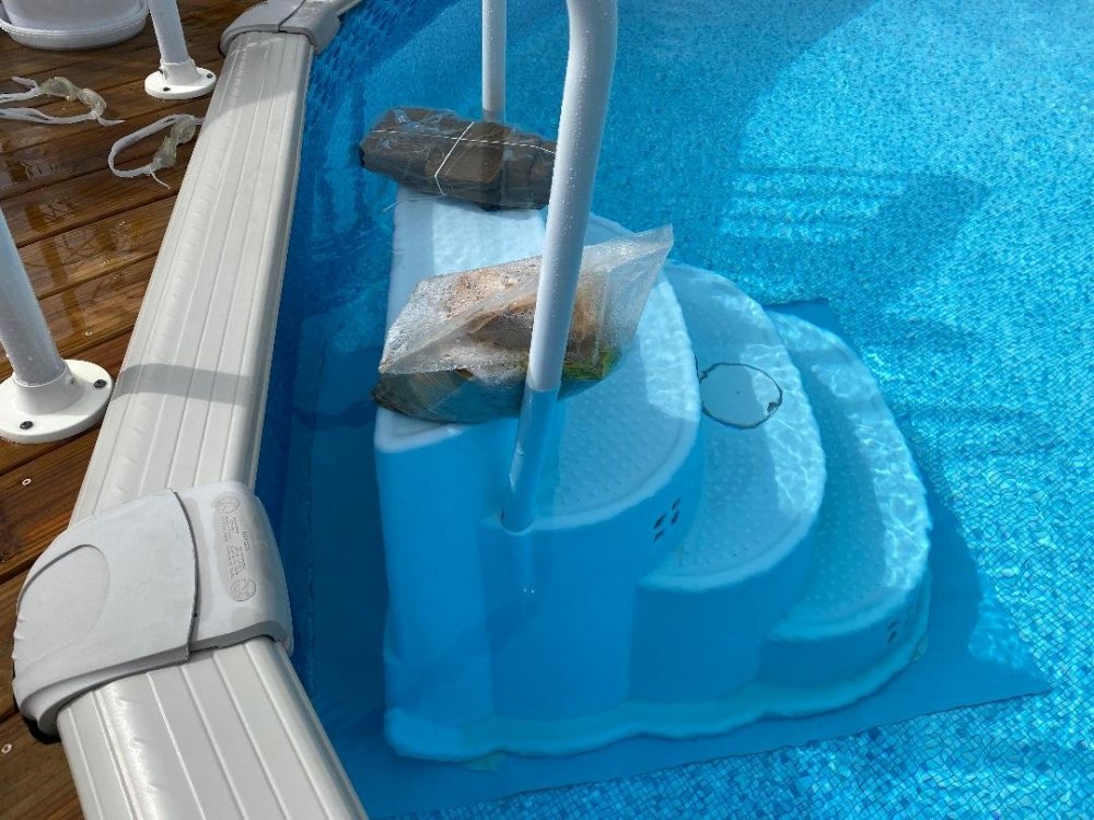 Wedding cake style pool steps adding weight - All Swimming Pools Types ...