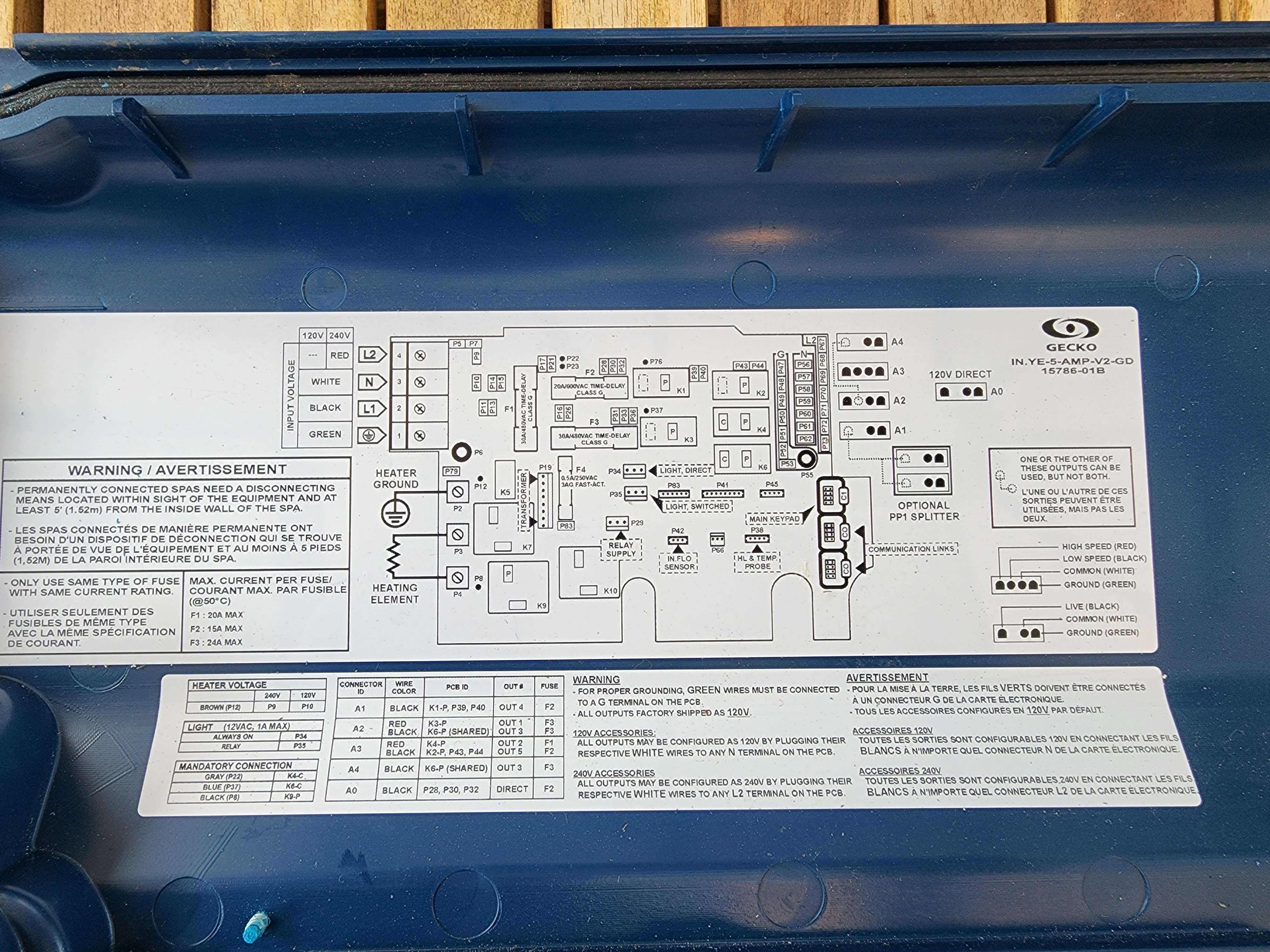 Blowing fusible on a GECKO un.ye-5 - SPA Vortex - Portable Hot Tubs ...