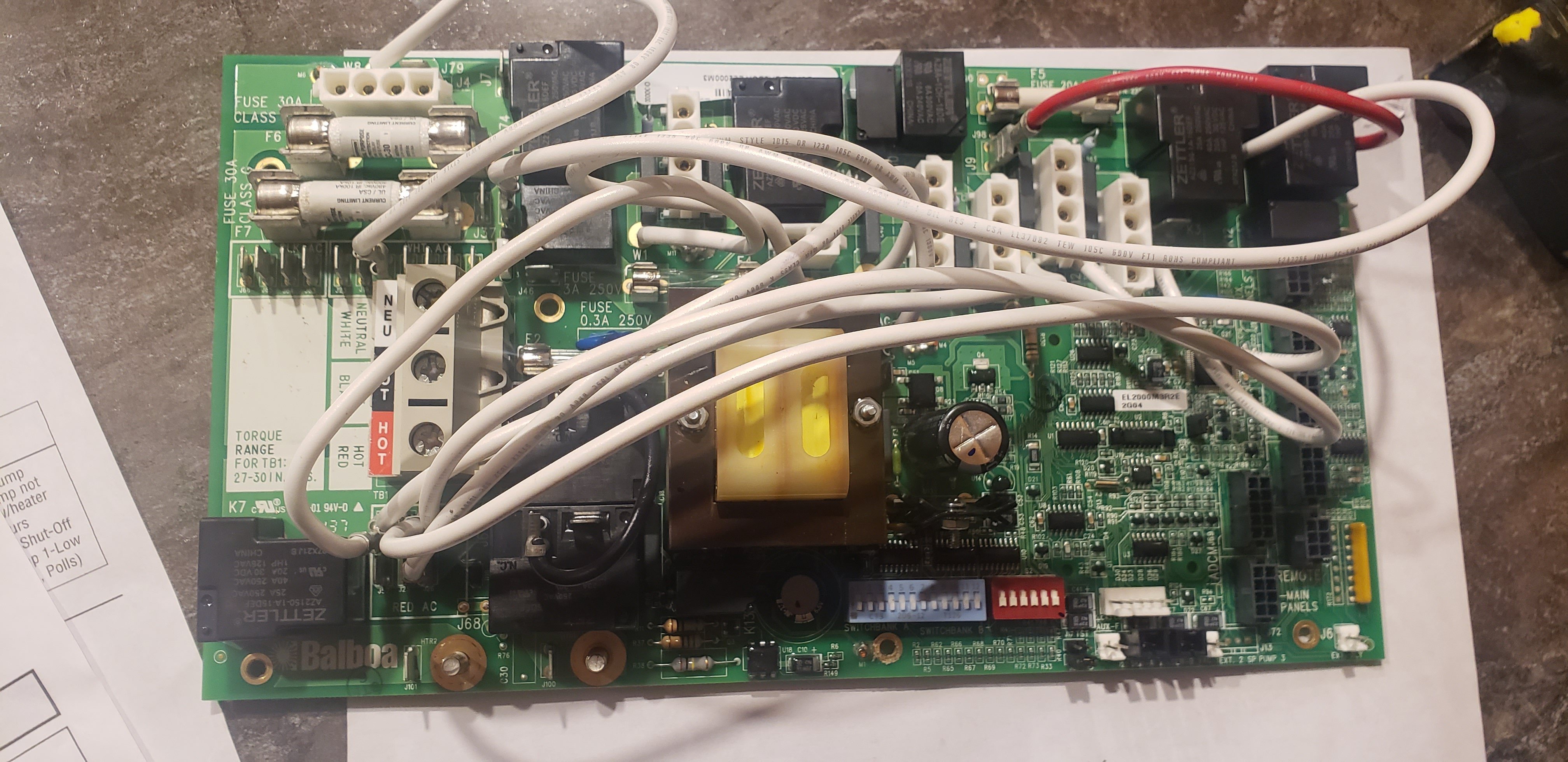 Balboa main board El2000 doesn't start circ pump - Portable Hot Tubs ...