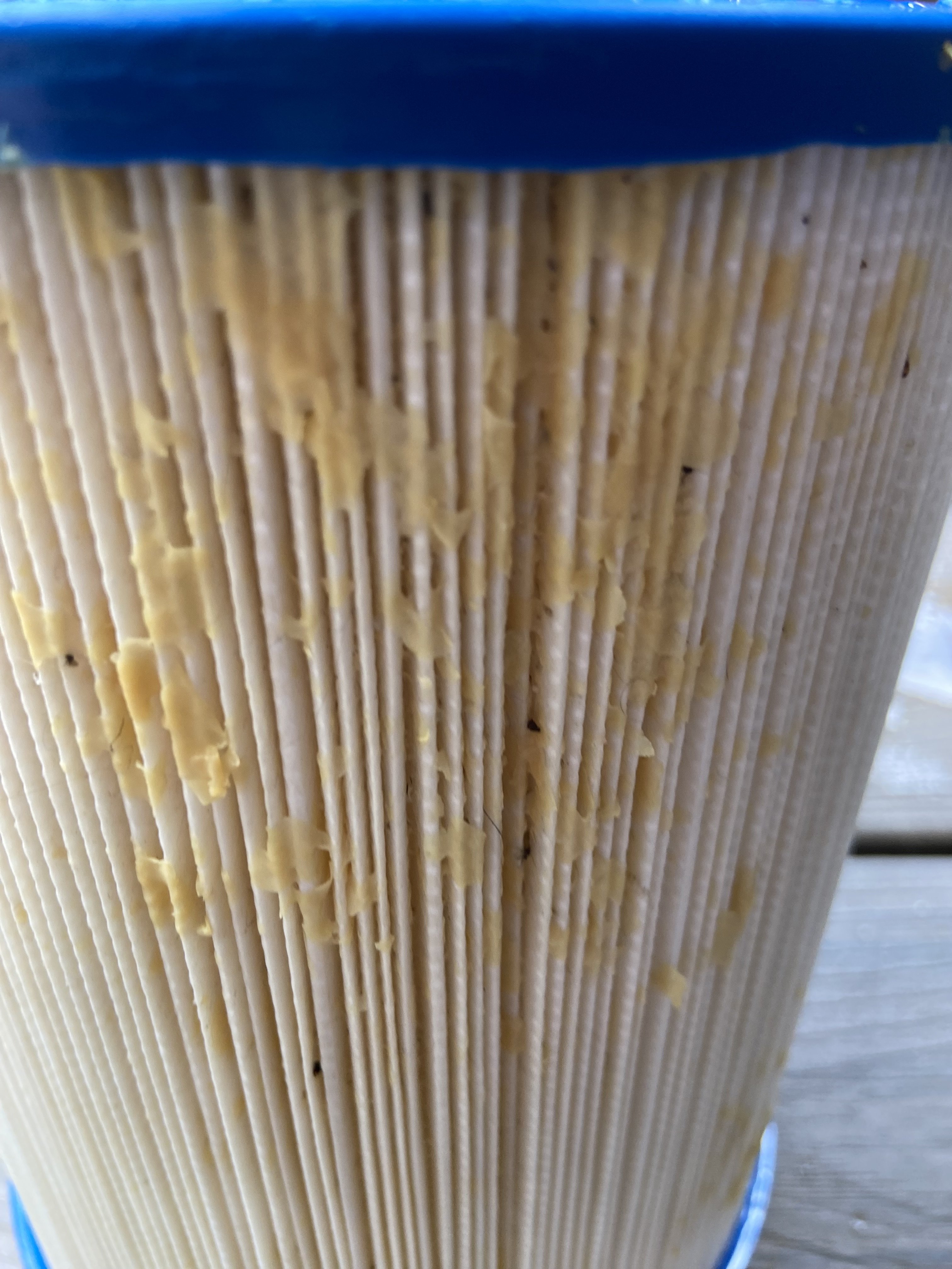 Yellow goopy flakes in clear water - Hot Tub Water Chemistry - Pool and ...