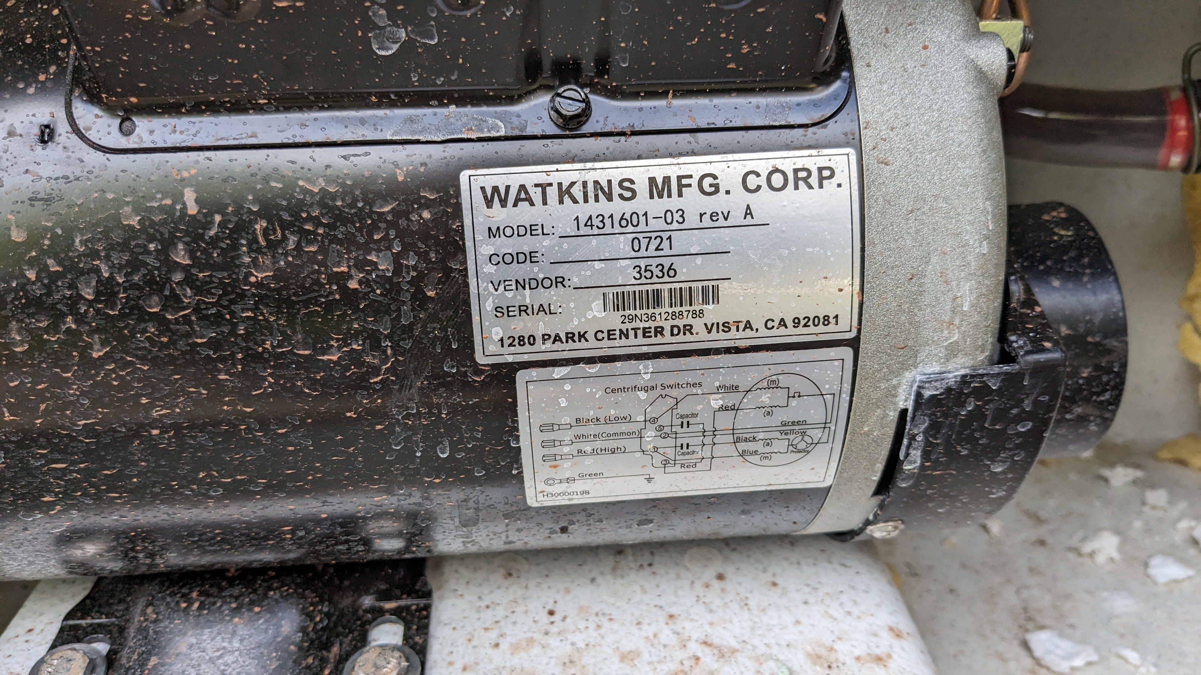 Watkins 1431601-03 Rev A low-speed capacitor size - Portable Hot Tubs ...