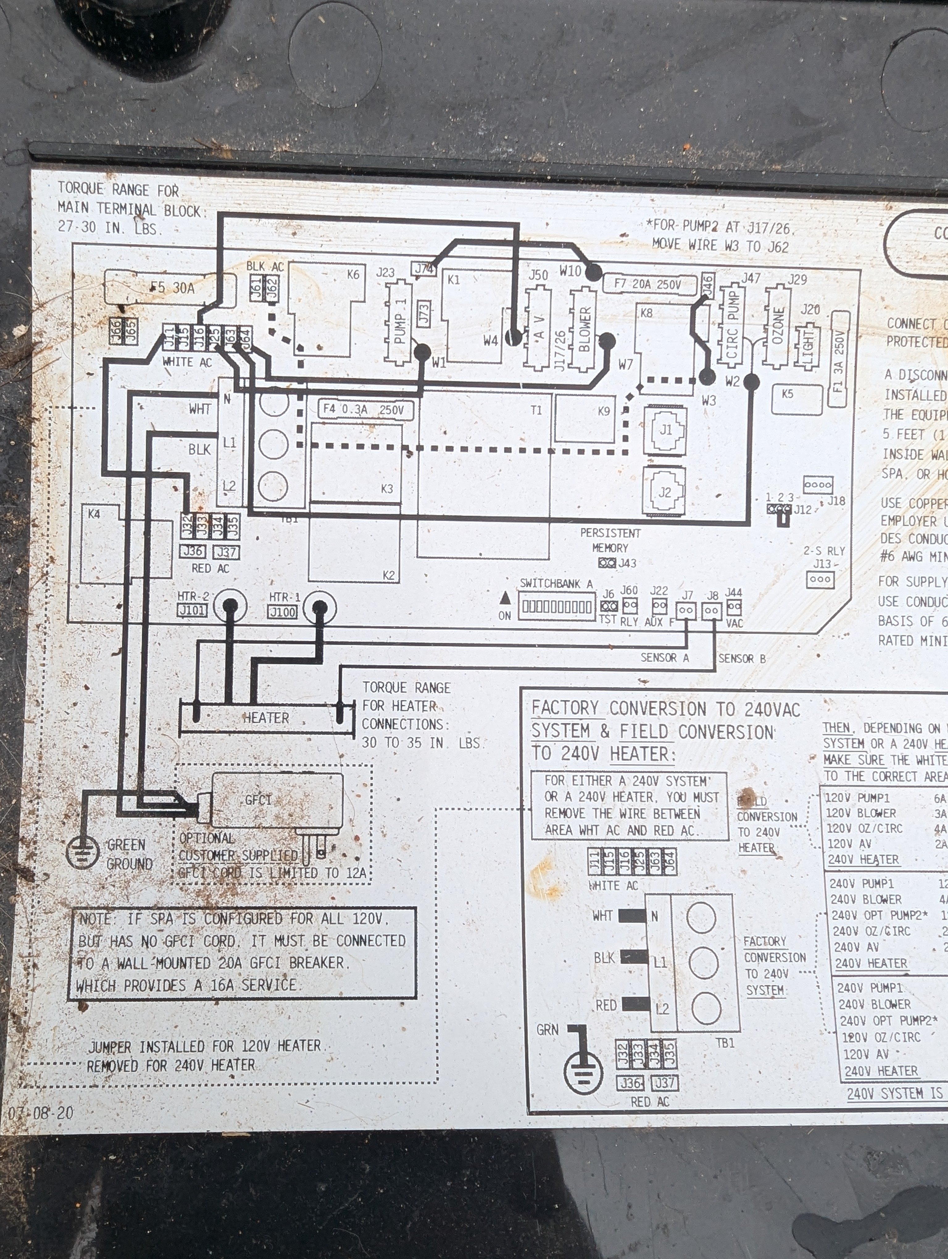 Strong Spa Balboa VS500z jumper configuration - Portable Hot Tubs ...